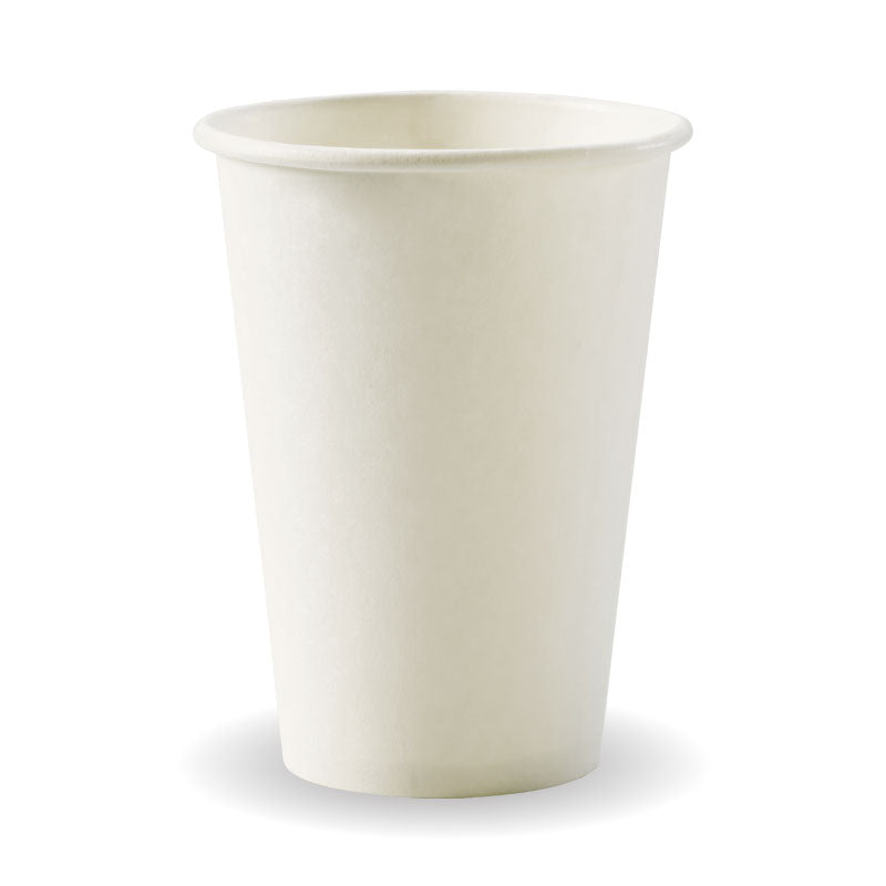BioPak 10oz Single Wall White BioCup – Paper Lane Packaging NZ
